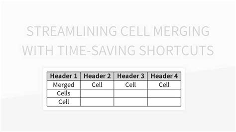 Efficiently Merge Cells Using Time Saving Shortcuts Excel Template