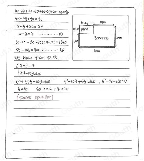 solved 2 ahmad has a rectangular plot of land he plants bananas and