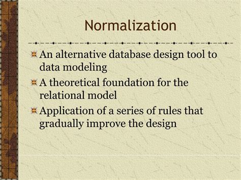 Ppt Normalization And Other Data Modeling Methods Powerpoint