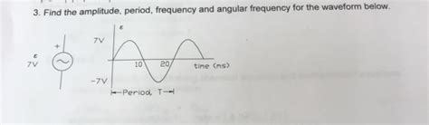 Solved 3 Find The Amplitude Period Frequency And Angular Chegg Com