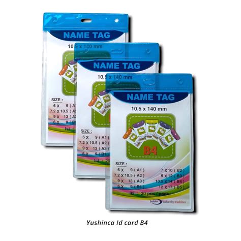 Jual PLASTIK TANDA PENGENAL NAMA MIKA NAME TAG ID CARD HOLDER B4