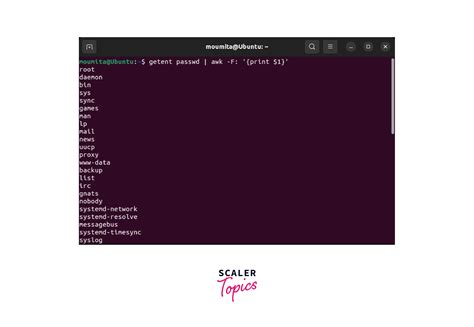 How To List Users In Linux System Scaler Topics