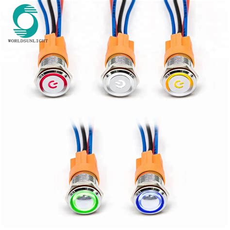 Worldsunlight Mm Metal Push Button Socket Wiring Wires Stable Lamp Light Button Terminals
