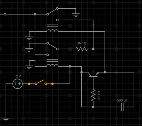 transistors 2 seconds delay in analog circuit electrical