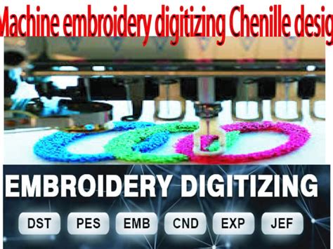 Chenille Embroidery Digitizing Sequence Design T Shirt Jacket Into Dst