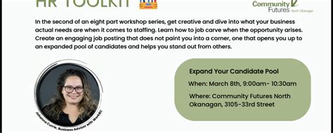 Hr Toolkit Series Expand Your Candidate Pool Community Futures North Okanagan