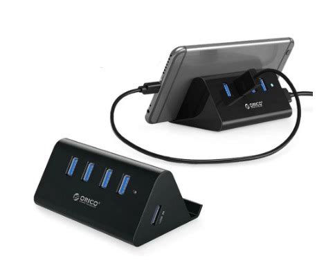 HUB ORICO puertos USB con soporte V y T Computación