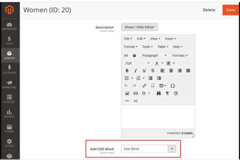 How To Add Cms Static Block To Category Description Using Module Magento