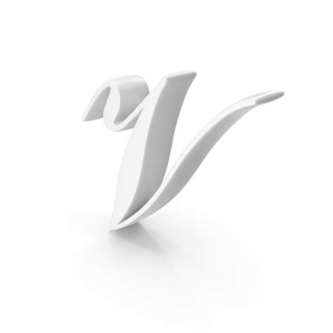 Capital V Cursive Opti Script Font Style Alphabet White Png Images