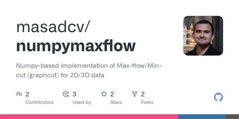 Github Masadcvnumpymaxflow Numpy Based Implementation Of Max Flow