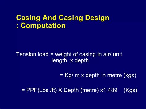 Casing Design 1 Ppt