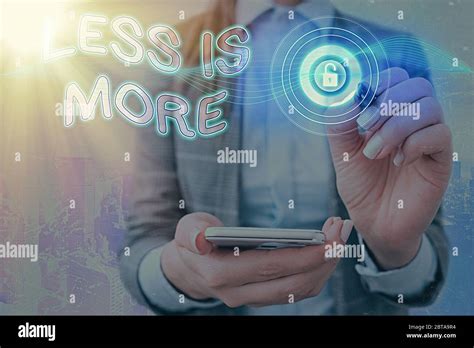 Handwriting Text Less Is More Conceptual Photo Used To Express A