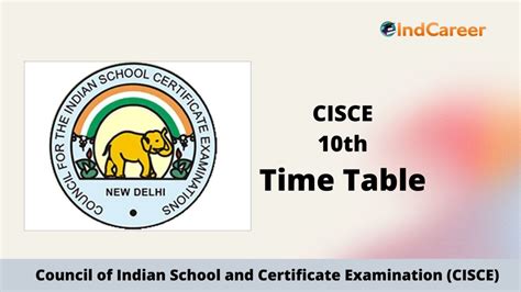 Icse Time Table 2024 25 Out Now Check Cisce Class 10th Exam Date Indcareer Schools