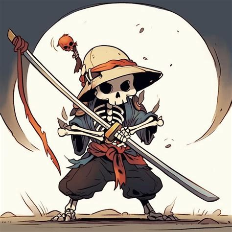Premium Ai Image Cartoon Illustration Of A Skeleton With A Scythe And