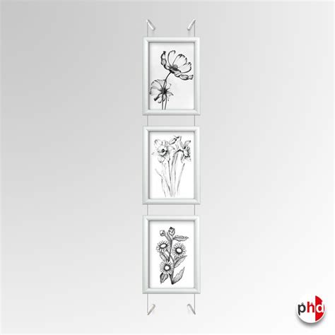 White A4 Frame And Wall Cables Kit Click Frame And Cable Display System