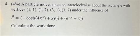 Solved A Particle Moves Once Counterclockwise About The Chegg