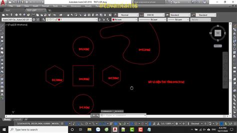 lisp cad hay tính diện tích field tự Động vào text thay Đổi diện tích