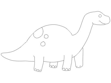Dinosaur Tracing Coloring Pages Coloringlib