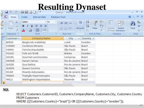 PPT Access Queries PowerPoint Presentation Free Download ID 2926671