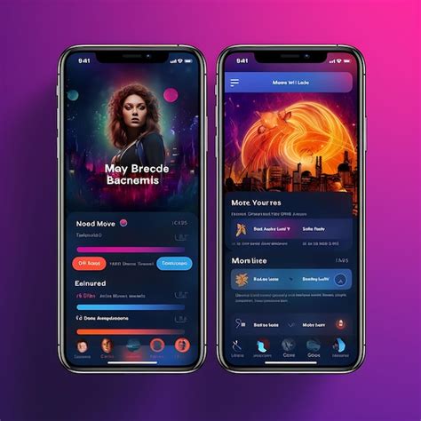 Premium Ai Image Mobile App Design Of Entertainment Music Streaming