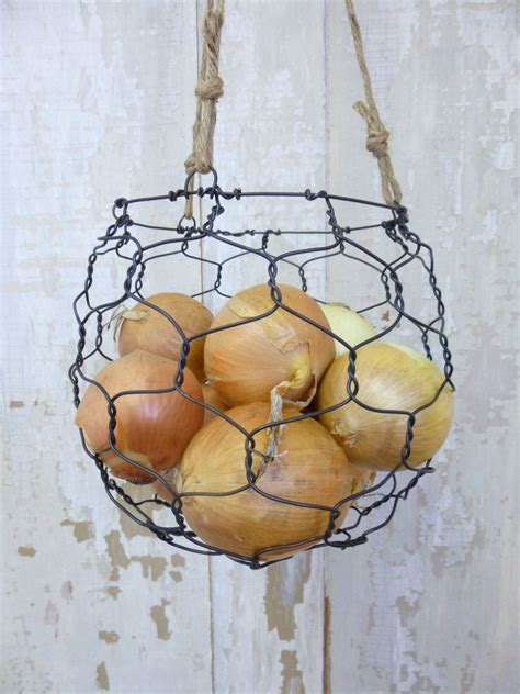 Hanging Wire Basket Etsy Fruit Baskets Diy Hanging Fruit Baskets