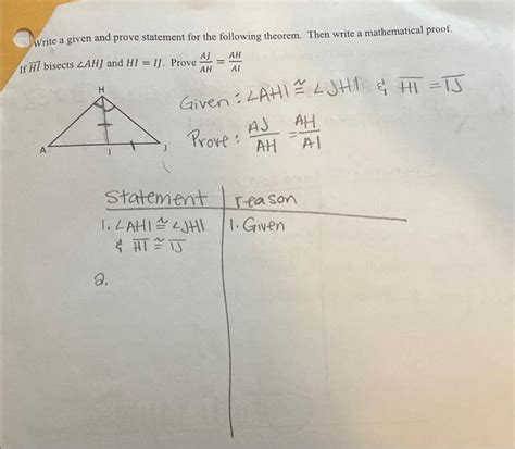 Solved Write A Given And Prove Statement For The Following