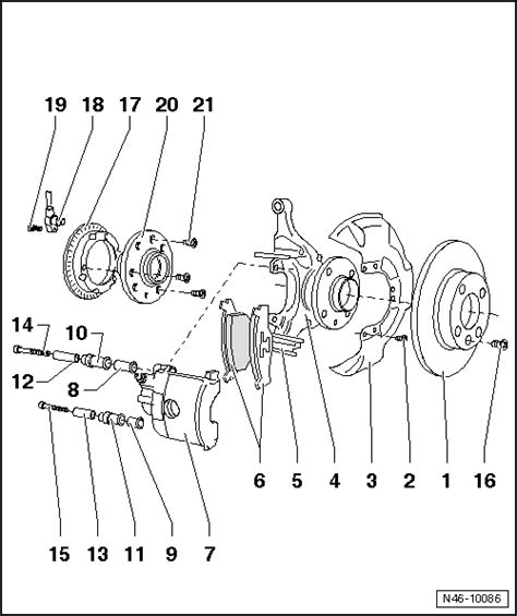 Volkswagen Workshop Service And Repair Manuals Golf Mk Running Gear Brake Brake