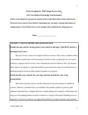 Understanding The EBP Change Process In Nursing Practice Course Hero