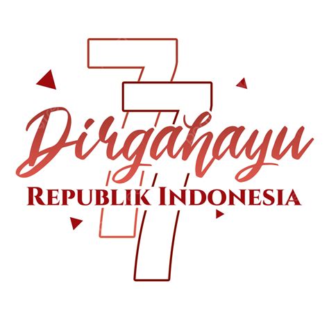 Dirgahayu Republik Indonesia Ke 77 Tahun Vector Png Efecto De Texto
