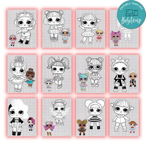 Lol Surprise Dolls Coloring Pages Customizable Template Diy Bobotemp