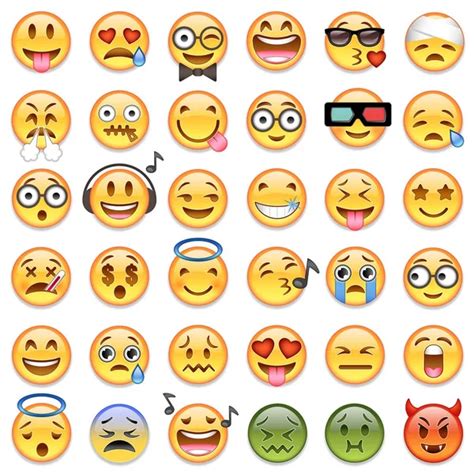 Gran Conjunto De 36 Emojis Emoticonos 2024