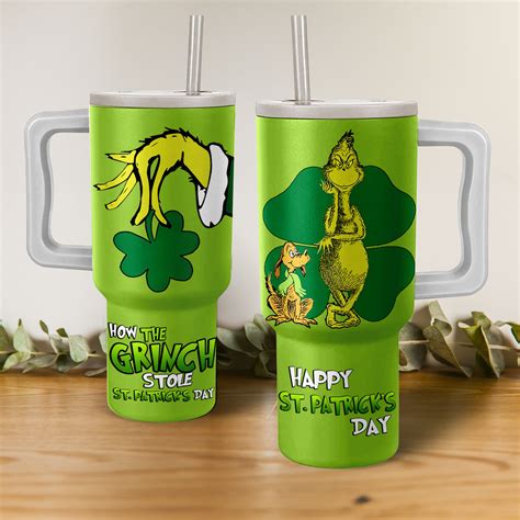 The Grinch Cartoon Custom Stanley Quencher 40oz Stainless Steel Merchidea