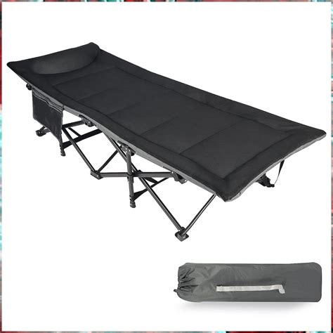 Redcamp Padded Folding Camping Cot For Adults Heavy Duty Sleeping Cot Bed With Pad Travel Camp