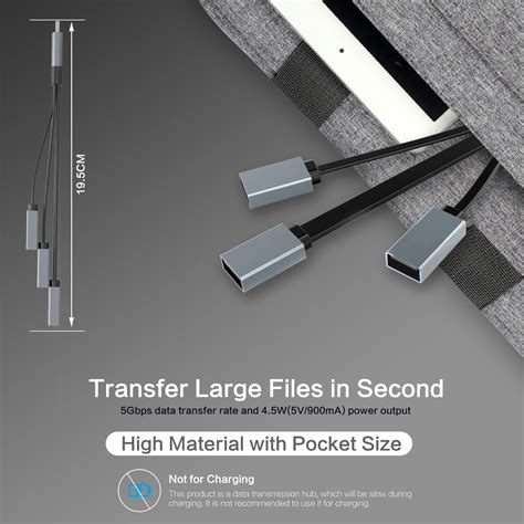 Mua Mini Usb Data Hub Vcom Ultra Slim Portable 3 Port Usb Hub Cable Usb 3 0 And Usb 2 0 Port