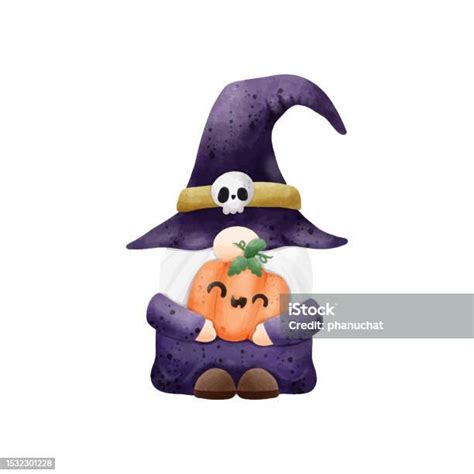 白い背景に水彩のかわいいノームハッピーハロウィーンパーティーのベクターイラスト あごヒゲのベクターアート素材や画像を多数ご用意 あご