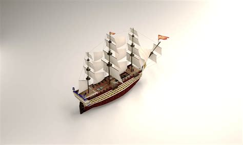 sailing ship 3d model by agent2000