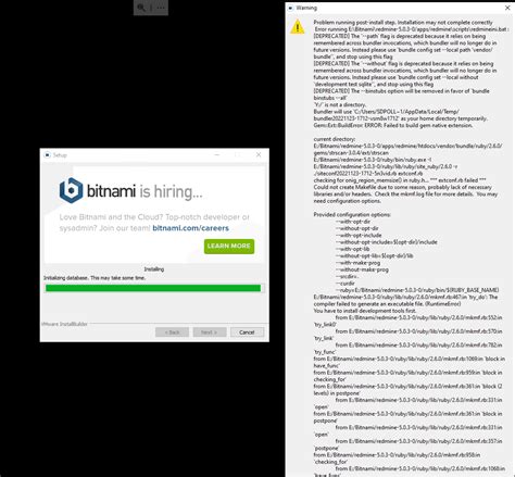 Redmine Installer Fails · Issue 513 · Bitnamivms · Github