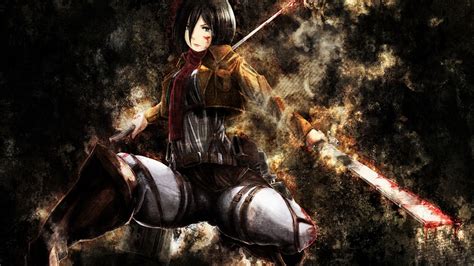 1920x1080 Mikasa Ackerman Shingeki No Kyojin Anime Anime Girls
