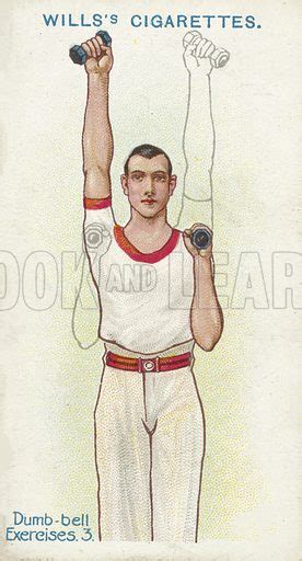 Dumb Bell Exercises 3 For Developing Muscles Of Arms Stock Image