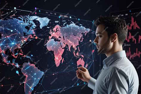 Premium Photo A Businessman Harnessing Ai Big Data Digital Neural Networks To Analyze