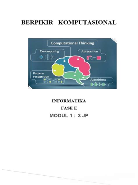 Modul Ajar Informatika Berpikir Komputasional Fase E Pdf