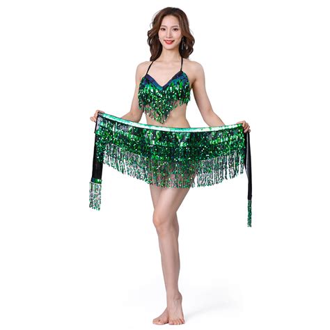 Sequins Belly Dance Costumes With Tassel Paillettes T5110 T5110 13