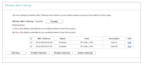 How To Configure Wireless Mac Filtering On Archer C50c20a5 New Logo
