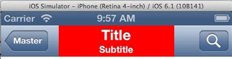 Uinavigationbar Ios Title And Subtitle In Navigation Bar Centered