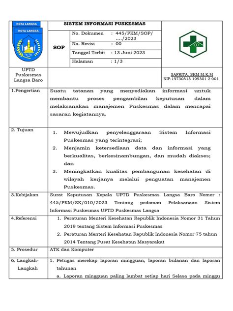 Sop Sip 2023 Pdf
