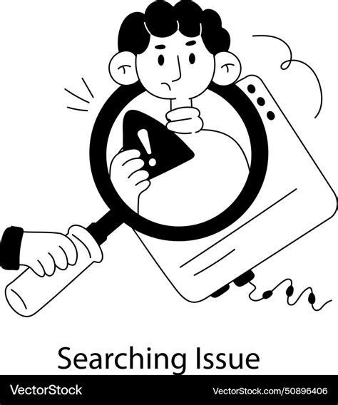 Searching Issue Royalty Free Vector Image Vectorstock