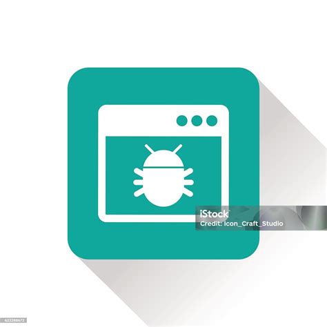 application bug flat icon vector malware illustration stock