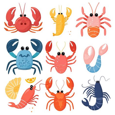 A Collection Of Lobsters And Lobsters Including Lobsters Premium Ai