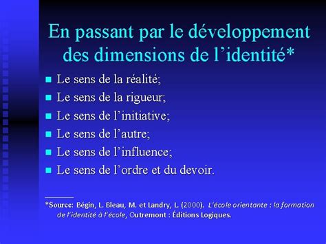 La Construction Identitaire Chez Les Adultes En Formation