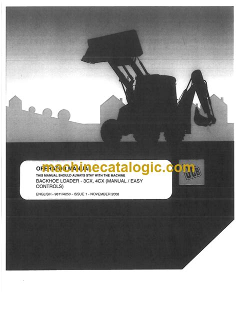 Jcb 3cx 4cx Turbo Operator Manual Machine Catalogic